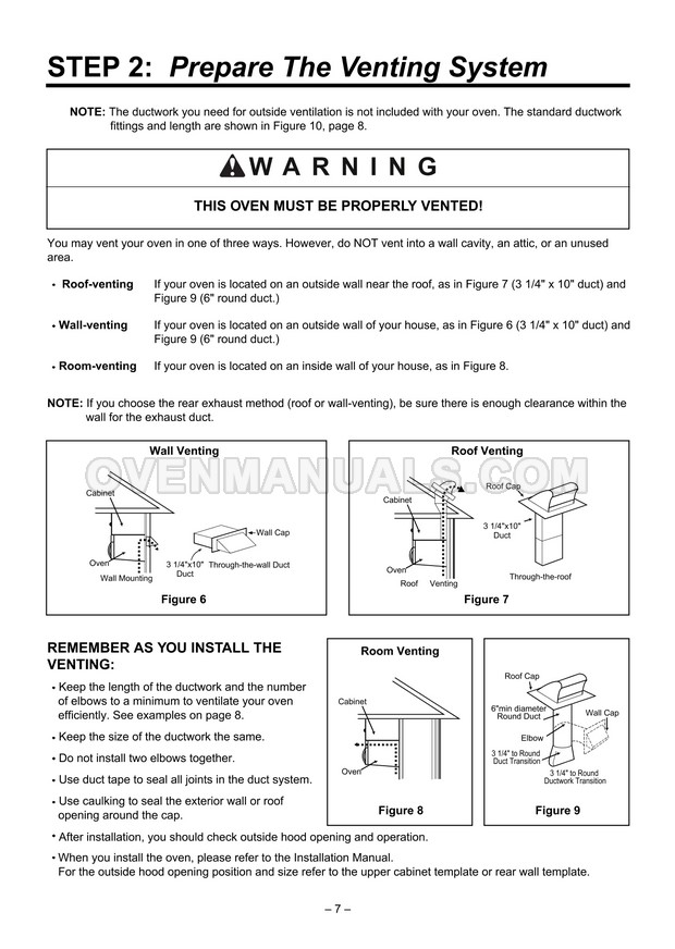 LG LMV2055ST Microwave Oven Installation Instructions