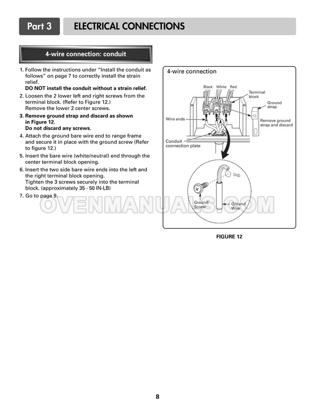 LG LRE30453ST Range Installation Manual