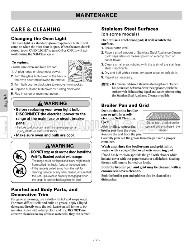 LG LSC5633WS Range Owner's Manual & Cooking Guide