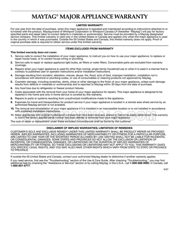 Maytag MER6757BAS Gemini Range Use and Care Guide