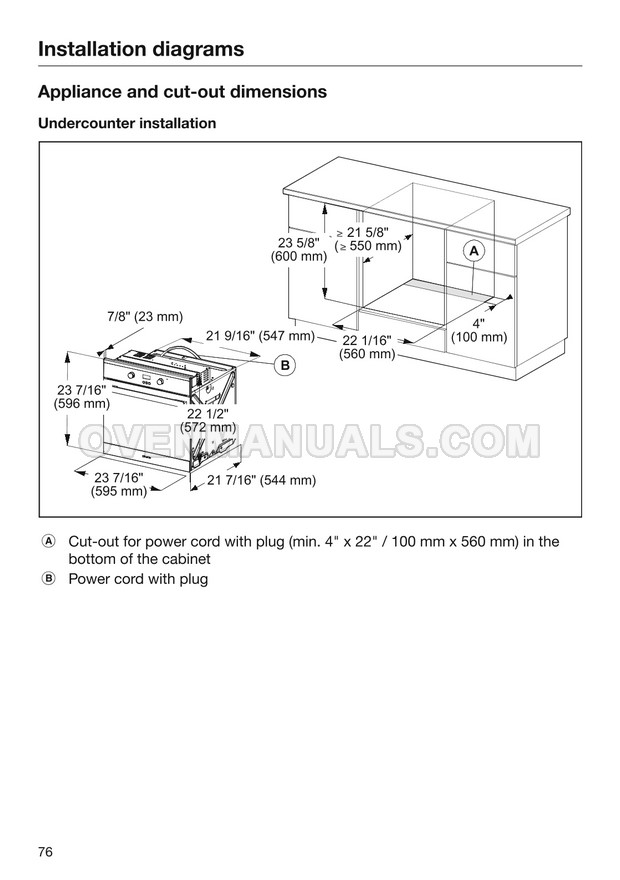 Miele H2260E Oven Operating and Installation Instructions