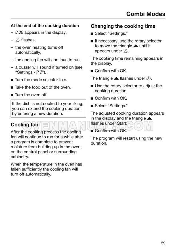 Miele H6100BM Oven Operating and Installation Instructions