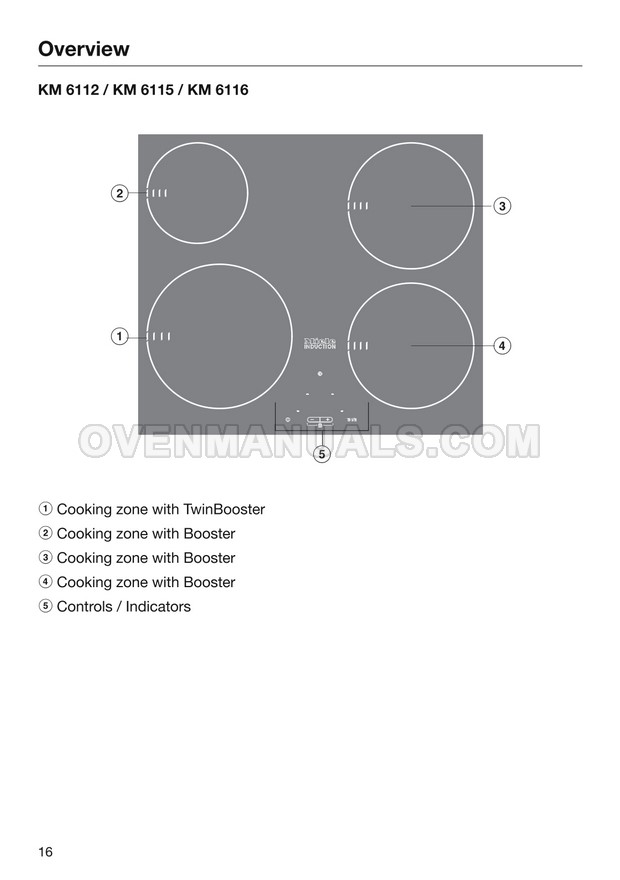Miele KM 6113 Hob Operating and Installation Instructions