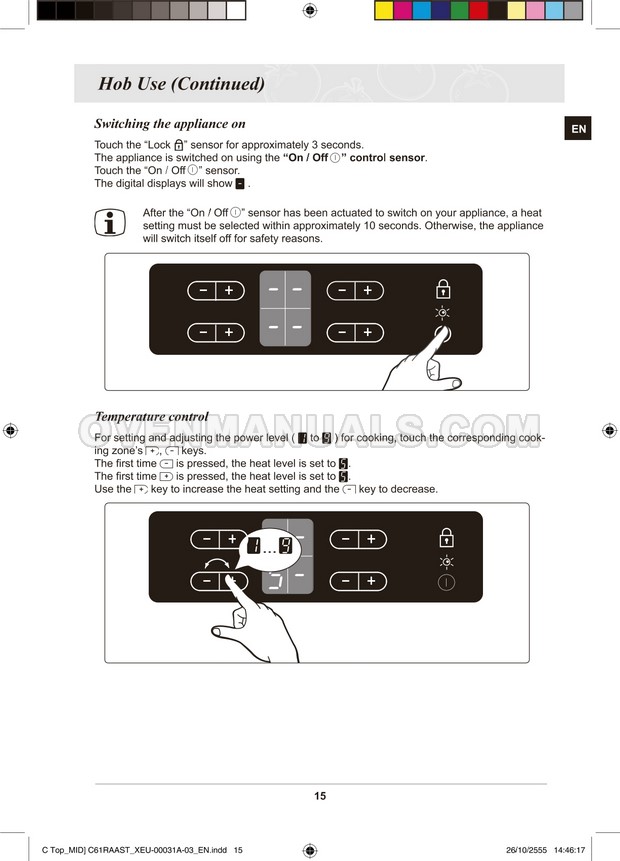 Samsung C61R2AEE Cooktop Installation and Operating Instructions