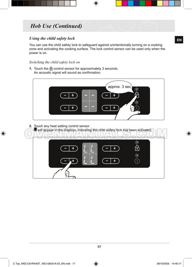 Samsung C61R2AEE Cooktop Installation and Operating Instructions