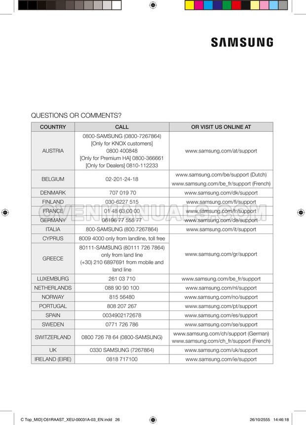 Samsung C61R2AEE Cooktop Installation and Operating Instructions