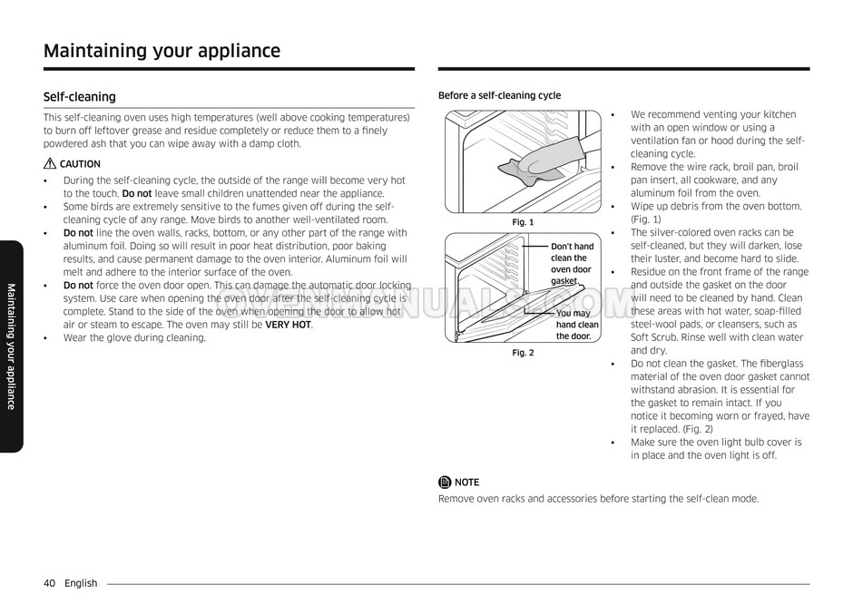 Samsung NE63A6311SS SmartThings Range User Manual